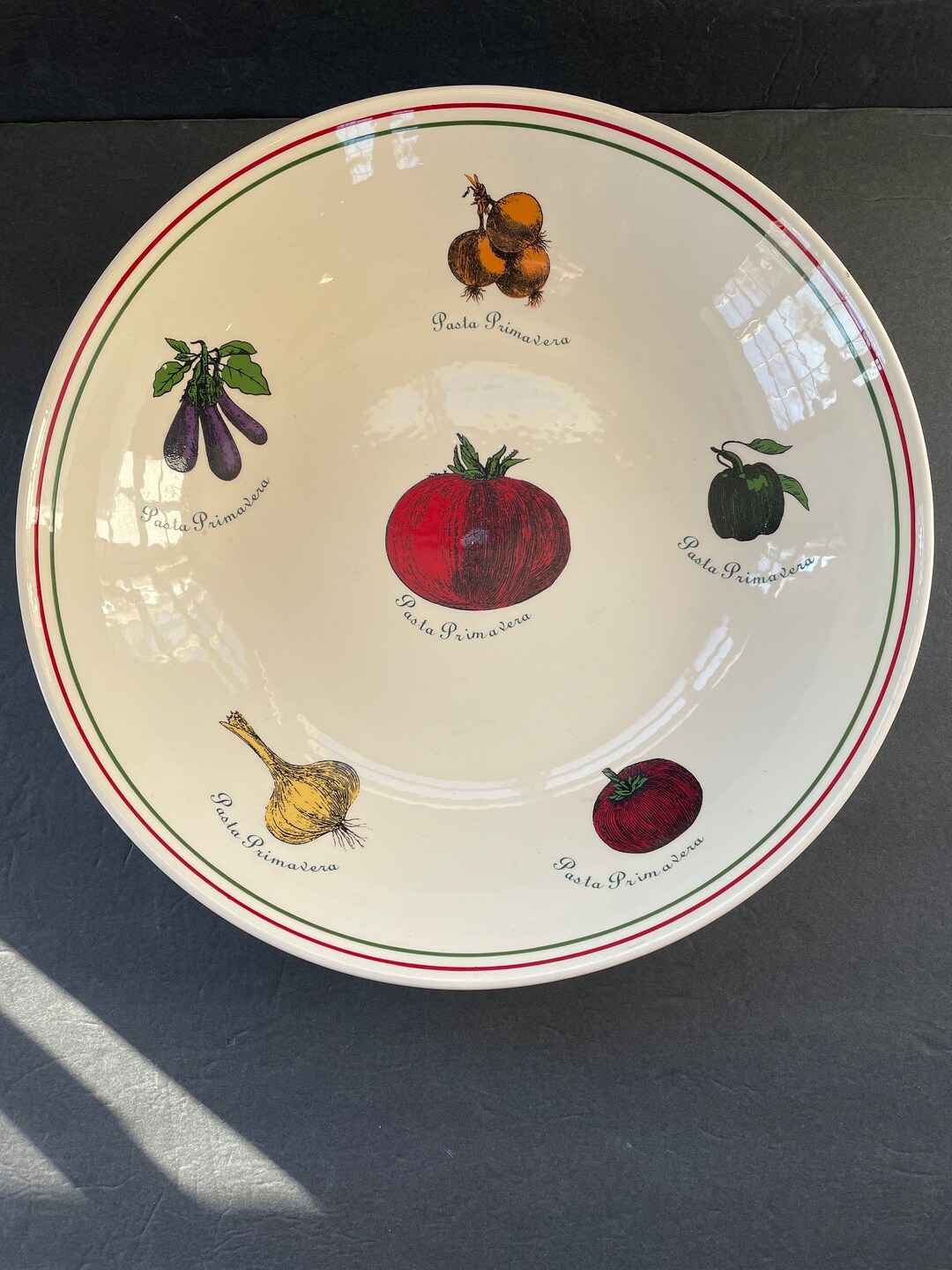 Vtg Large Pasta Bowl 13 Ceramic Made in Portugal Certified ...