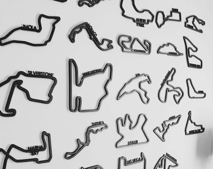 F1 Circuit Race Track, Race Collection, Wall Art, 3D - Etsy UK