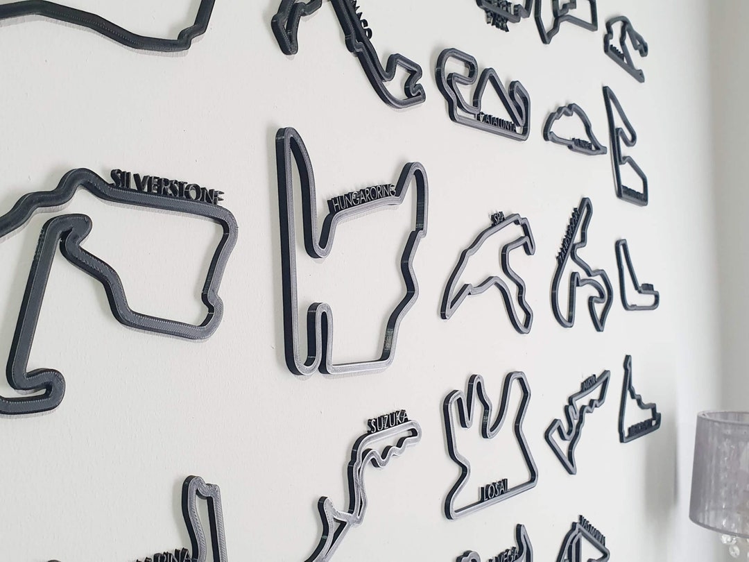 F1 Circuit Race Track, Race Collection, Wall Art, 3D - Etsy UK