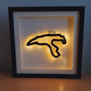 F1 Track, Framed Wall Art, Circuit Collection, LED Illuminating Light ...