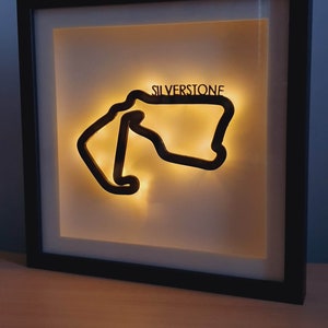 F1 Track LED Wall Art, Framed Motorsport Circuit Collection, 3D Race ...