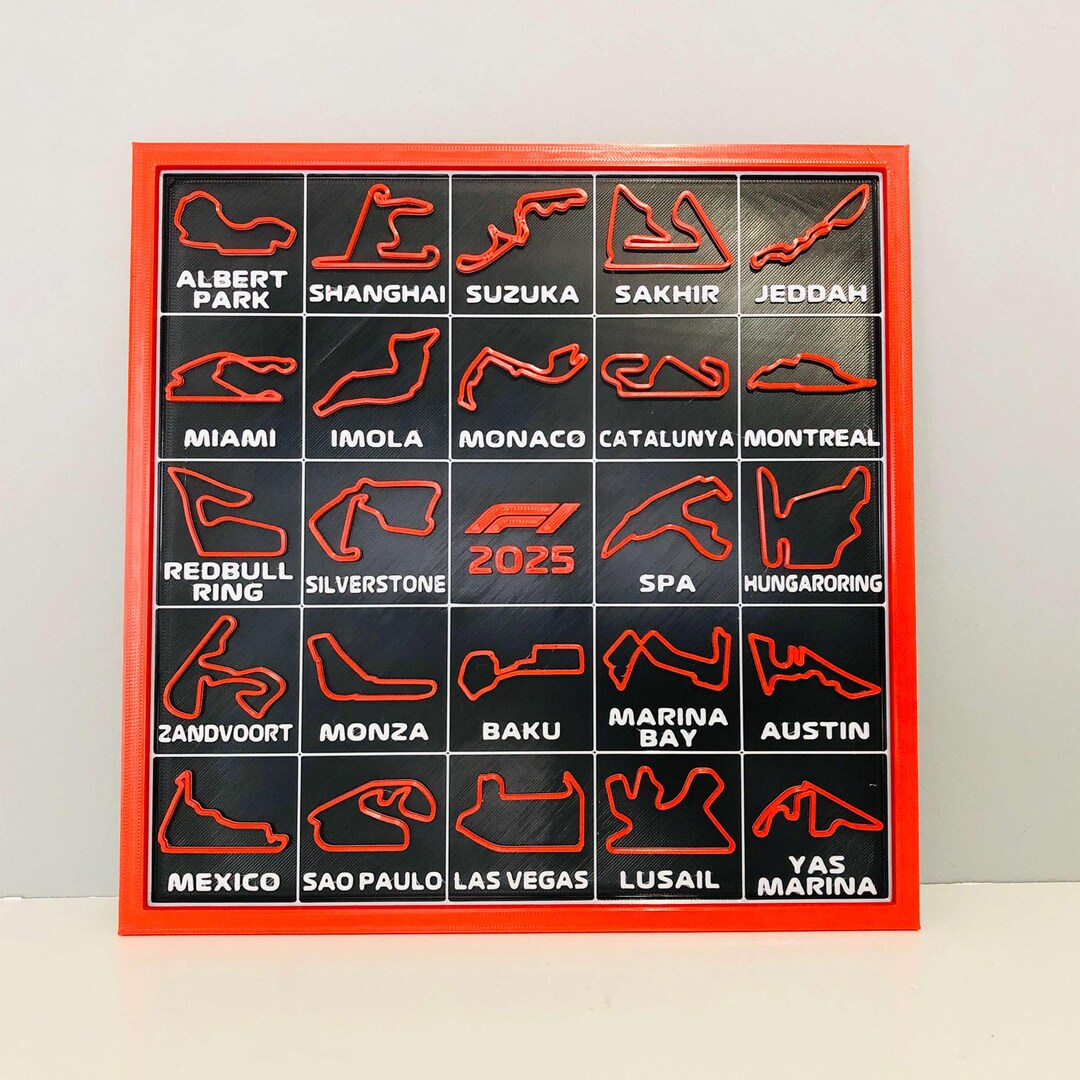 2025 F1 Wall Art Calendar - 3D Display, F1 Tracks, Grand Prix Circuits ...