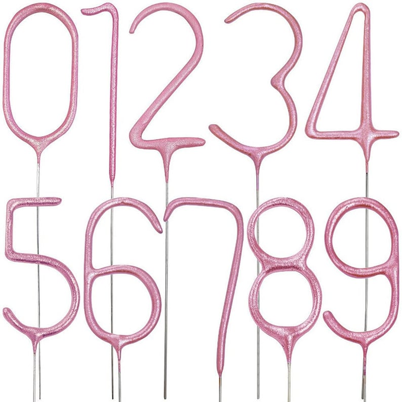 Cake Number Sparklers Cake Topper Party Cake Candle Birthday | Etsy UK