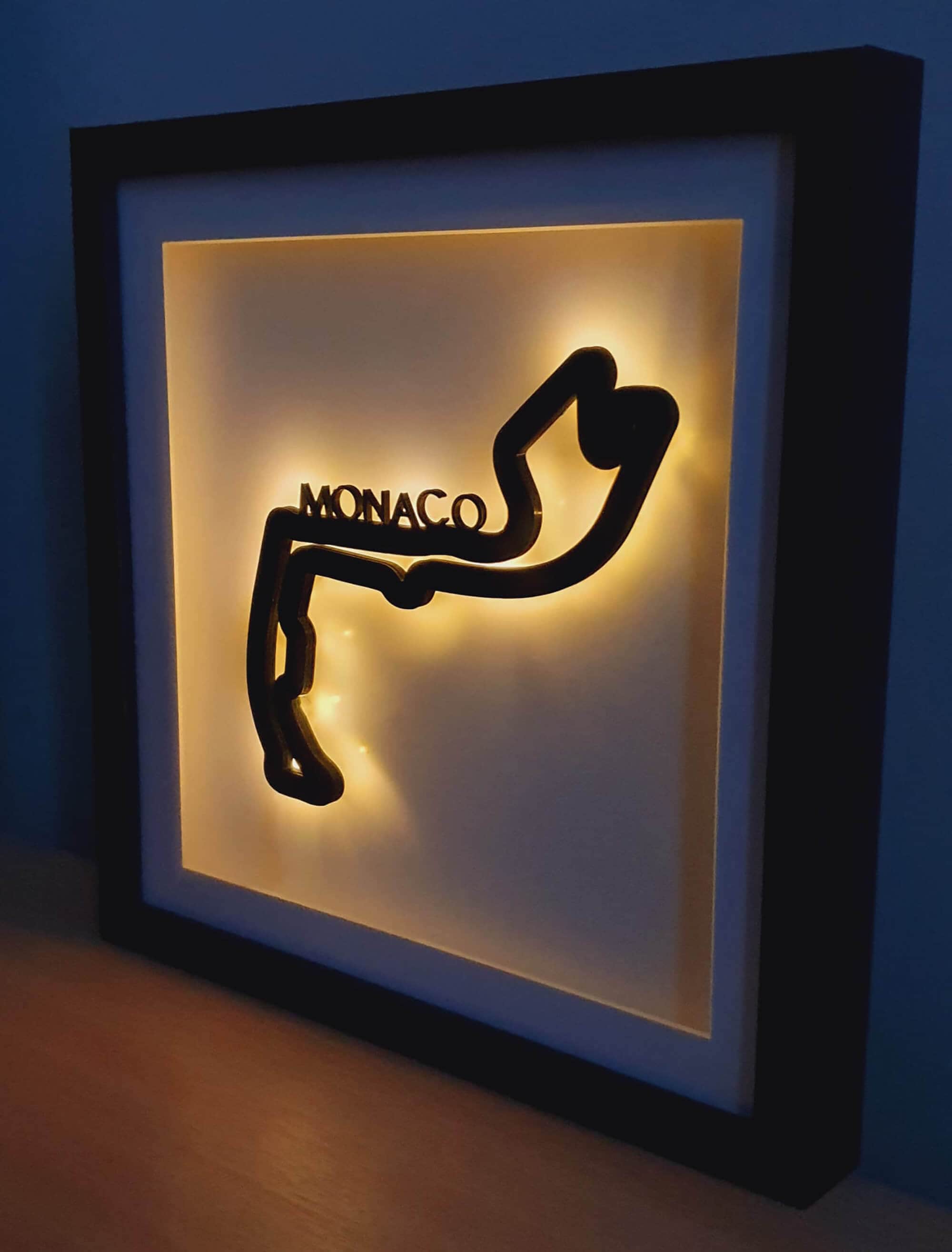 F1 Track LED Wall Art, Framed Motorsport Circuit Collection, 3D Race ...