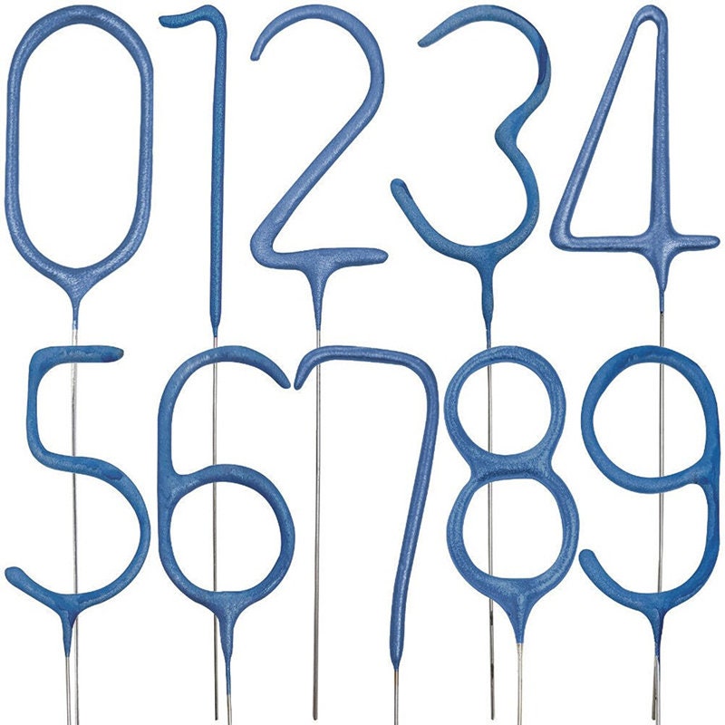 Cake Number Sparklers Cake Topper Party Cake Candle Birthday | Etsy UK