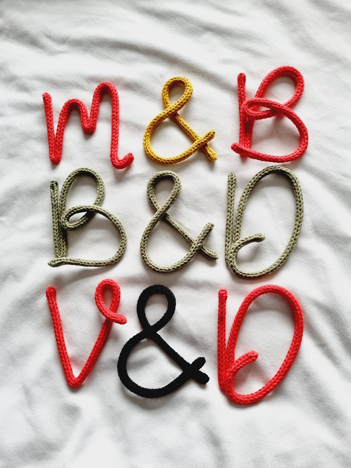 Individual Knitted Wire Initials L Wire Letters L Ampersand L Single ...