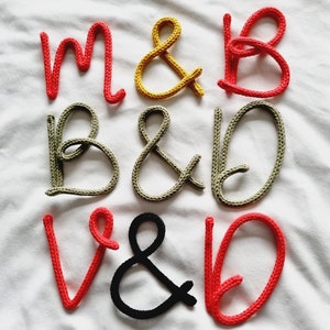 Individual Knitted Wire Initials L Wire Letters L Ampersand L Single ...