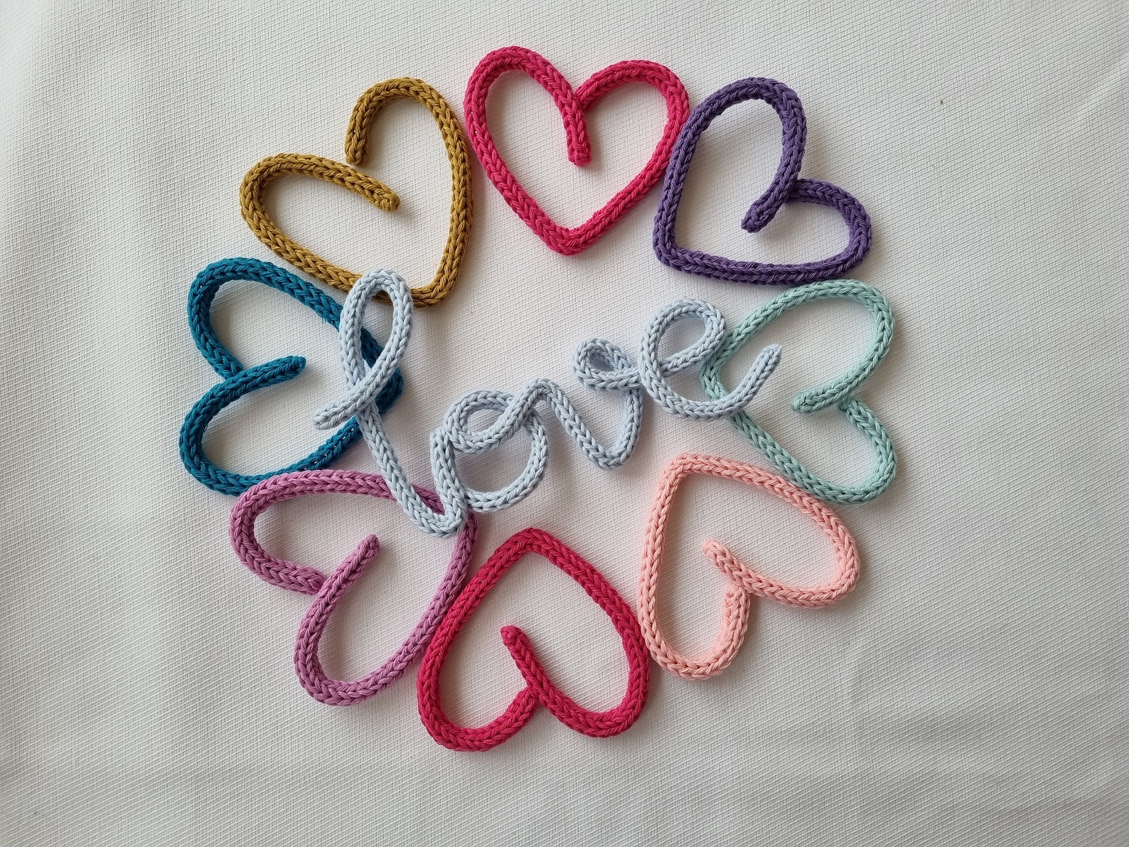 Knitted Wire Heart Knitted Wire Shape Heart Decoration | Etsy