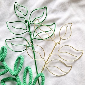 Wire Leaf L Wire Leaf Stem L Wire Leaf Branch L Forever Flower L ...