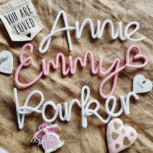 Knitted Name Sign L Name Sign L Kids Room Decor L - Etsy