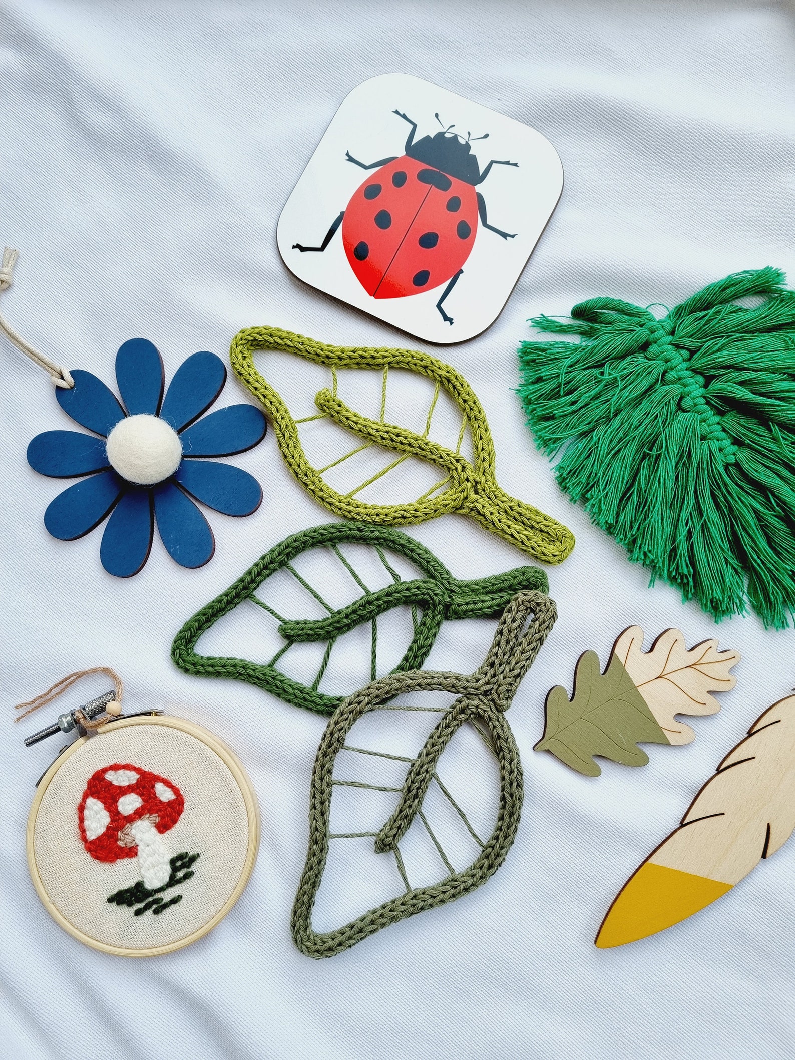 Knitted Wire Leaf | Leaf Shape | Leaf Decor | Wire Shape | Knitted Leaf ...