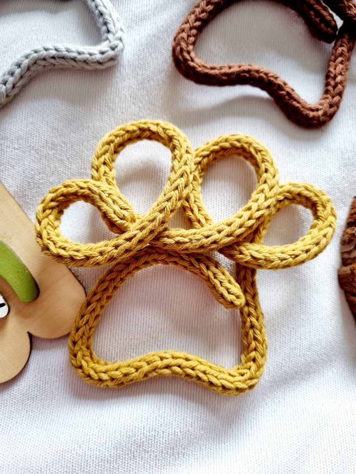Paw Print L Knitted Paw Print L Wire Paw Print L Gifts for Dogs L Dog ...