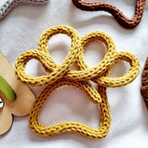 Paw Print L Knitted Paw Print L Wire Paw Print L Gifts for Dogs L Dog ...