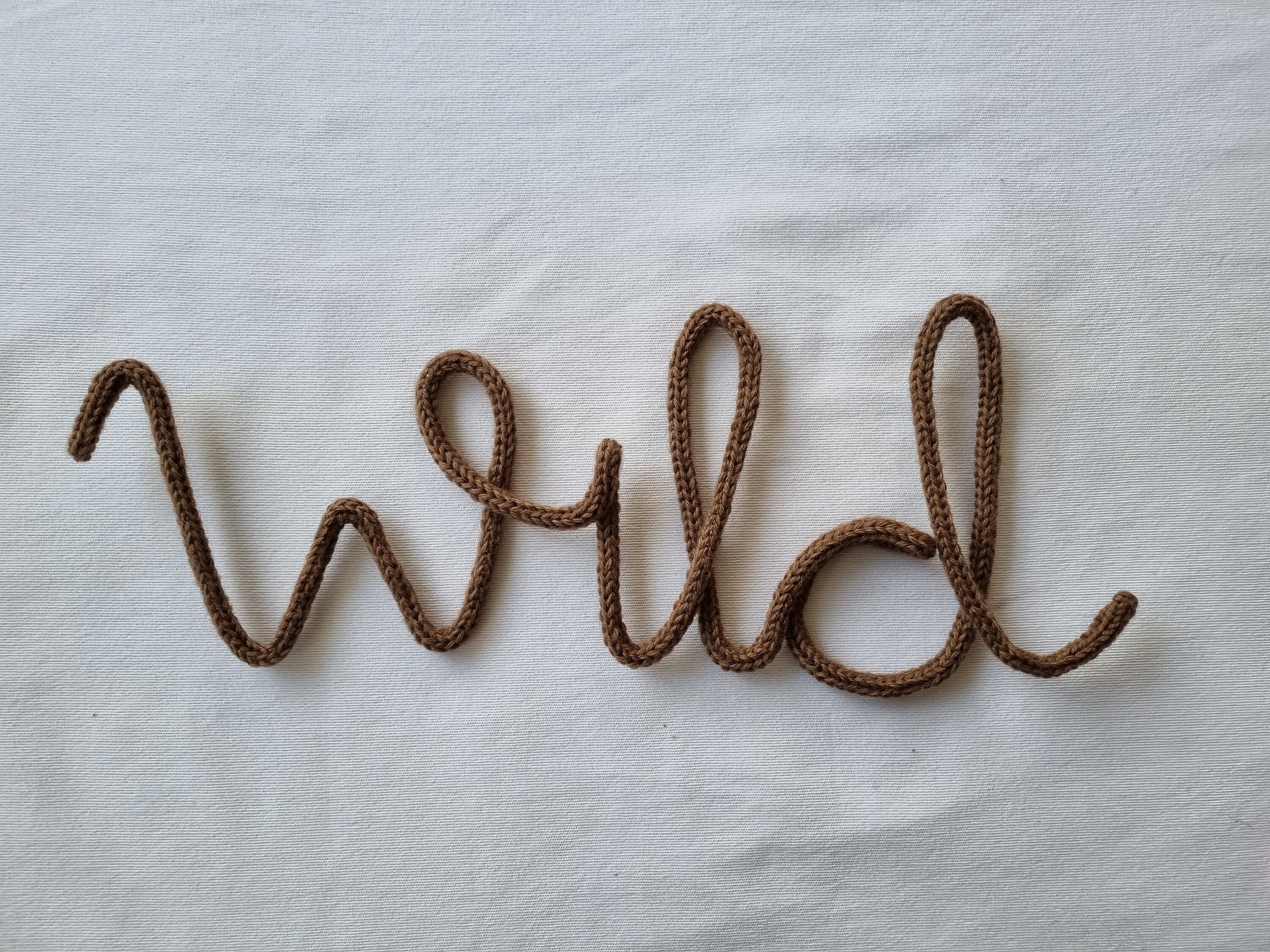 Knitted Word Sign Customisable Words Wire Word Signs | Etsy