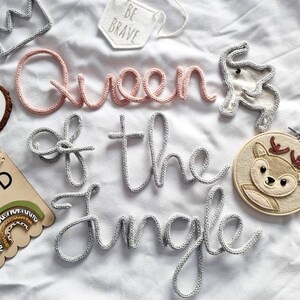 King/queen of the Jungle Wire Sign Welcome to the Jungle L Play Room L ...