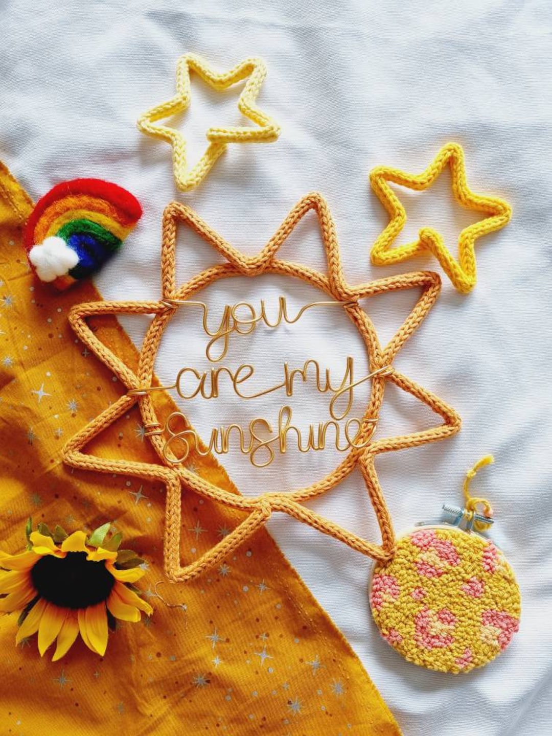 You Are My Sunshine Wall Hangingl Knitted Sun L Wire Sun L Nursery ...