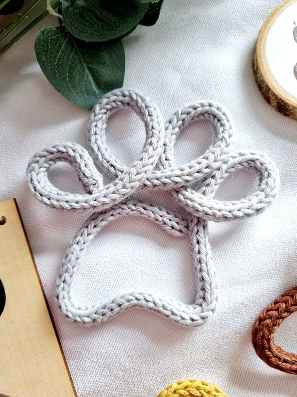 Paw Print L Knitted Paw Print L Wire Paw Print L Gifts for Dogs L Dog ...