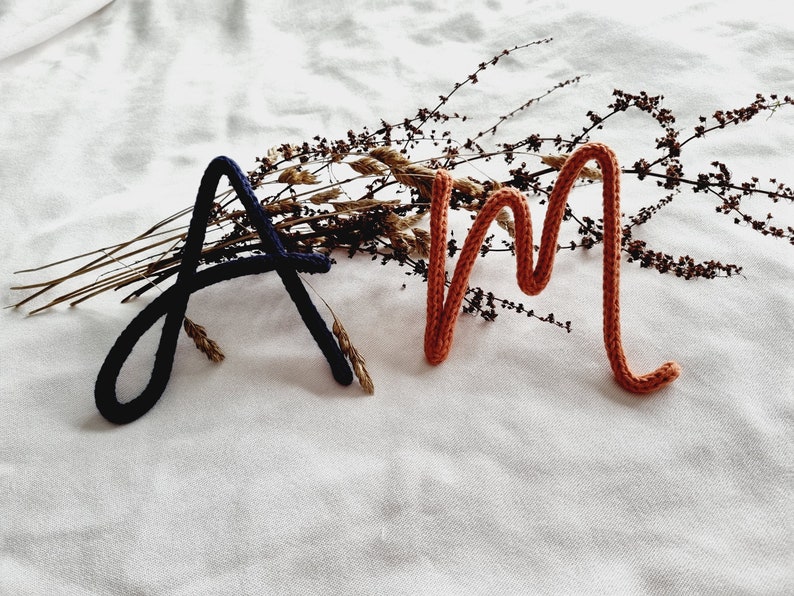 Individual Knitted Wire Initials L Wire Letters L Ampersand L Single ...