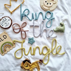 King/queen of the Jungle Wire Sign Welcome to the Jungle L Play Room L ...
