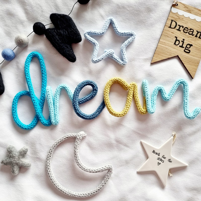 Knitted Wire Word Art - Etsy