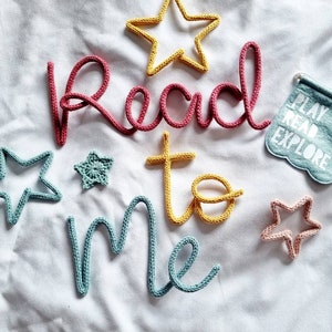 Knitted Word Sign | Customisable Words | Wire Word Signs | Play Sign ...