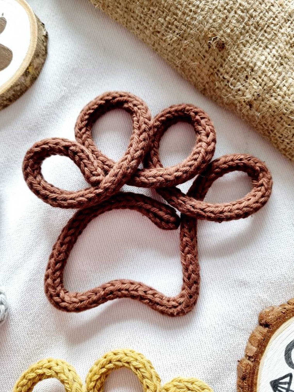 Paw Print L Knitted Paw Print L Wire Paw Print L Gifts for Dogs L Dog ...