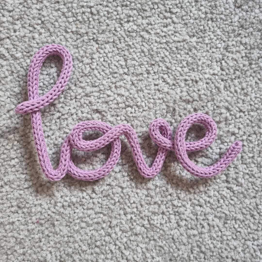 Knitted Word Mini Love Wire Word Wire Writing Love - Etsy UK