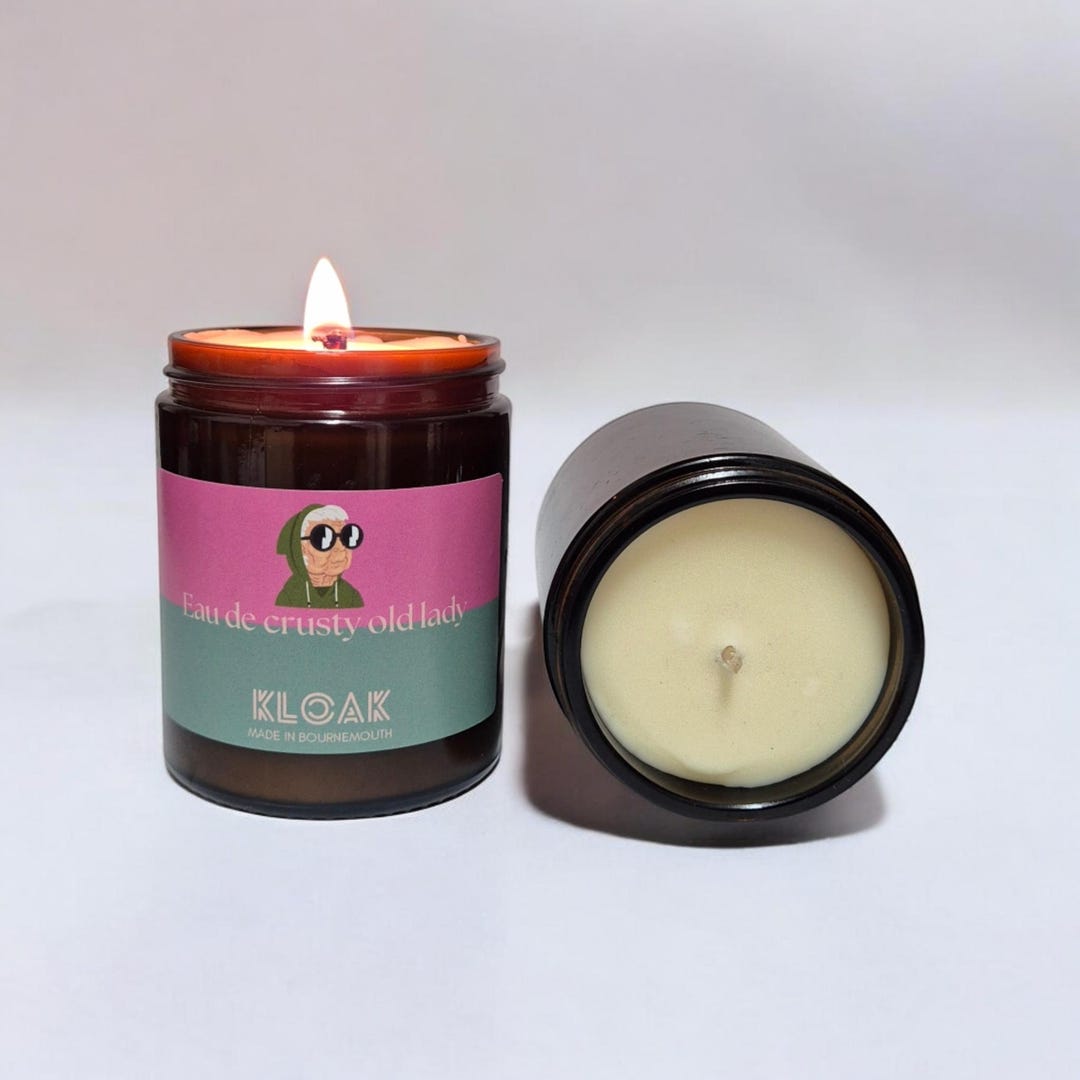 Eau De Crusty Old Lady Candle: Funny Birthday Gift, Soy Wax - Etsy