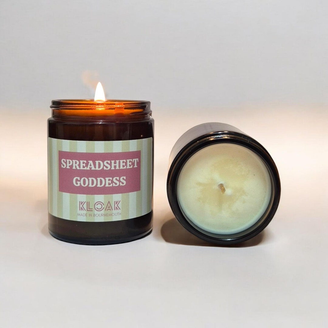 Spreadsheet Goddess Candle | Feminist Candle for Women | Girl Boss Gift ...