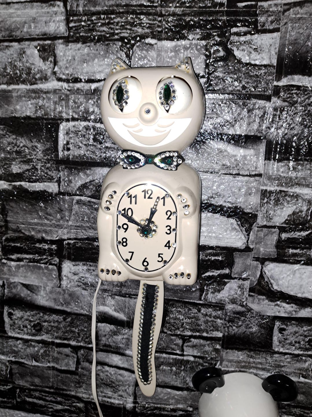 Kit Cat Clock 1960s Electric 110v. Restored. Ivory Jeweled. - Etsy