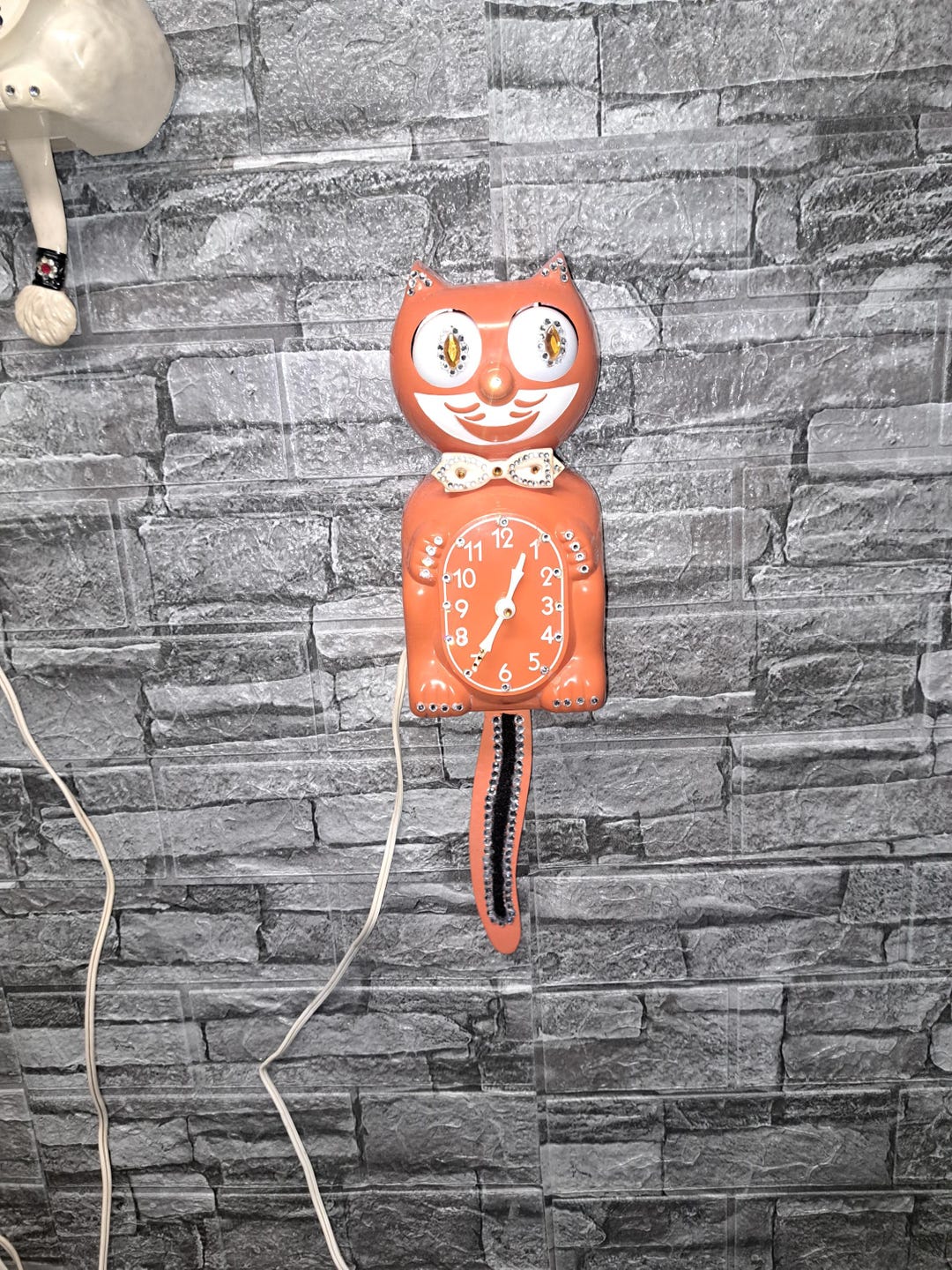 Kit Cat Clock Model D8 1954 - 1964 Refurbished Orange Jeweled Clock - Etsy