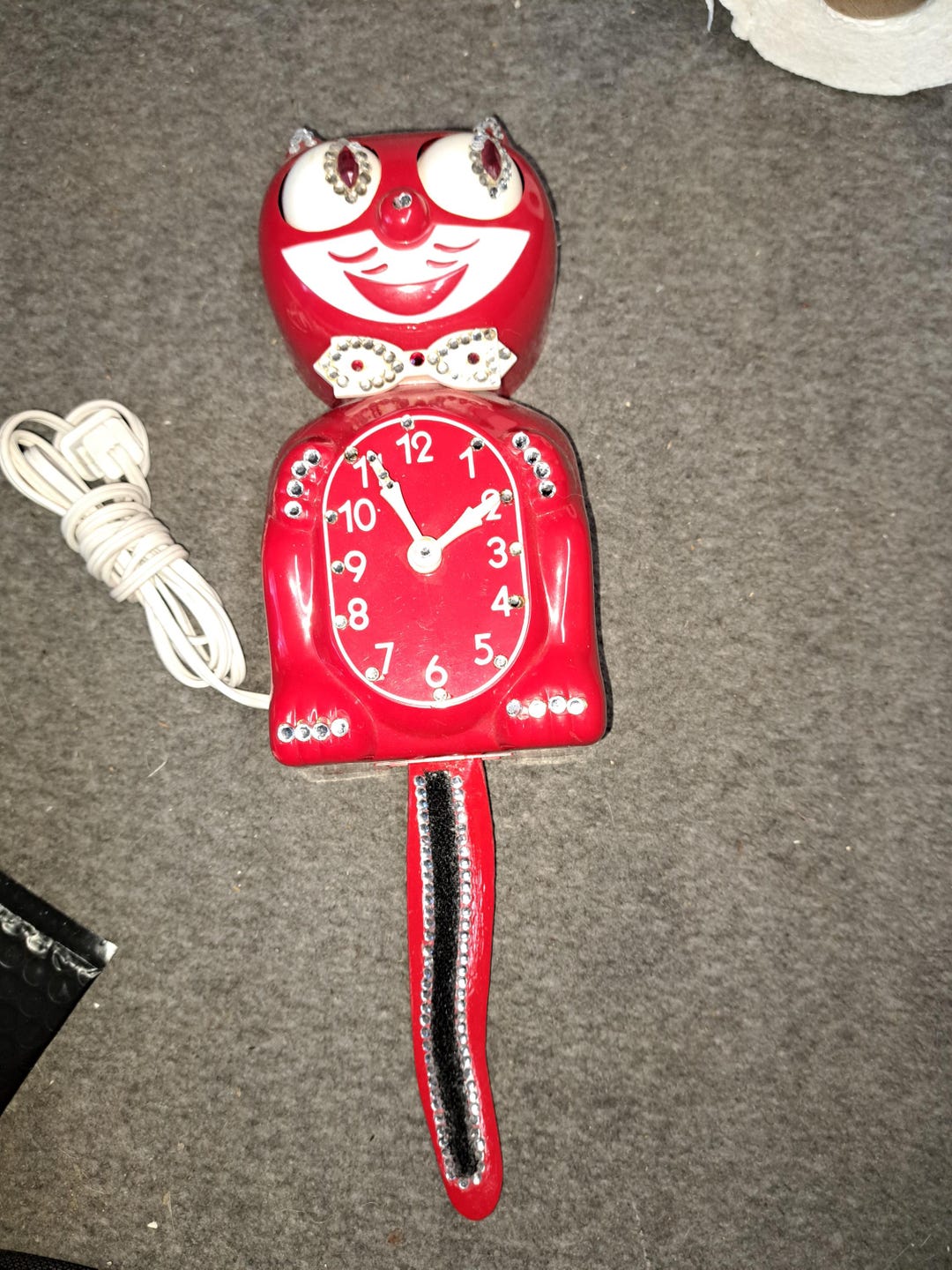 Kit Cat Clock Model D8 Vintage 1970s Electric 110v Refurbished Red With ...