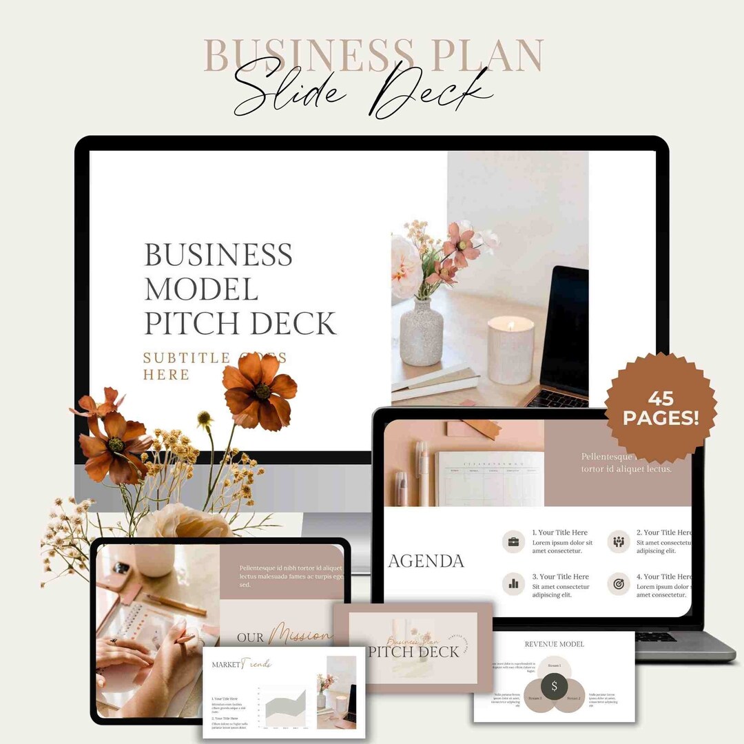 PREMIUM Canva Editable Business Plan Template Slide Deck, Business Plan ...