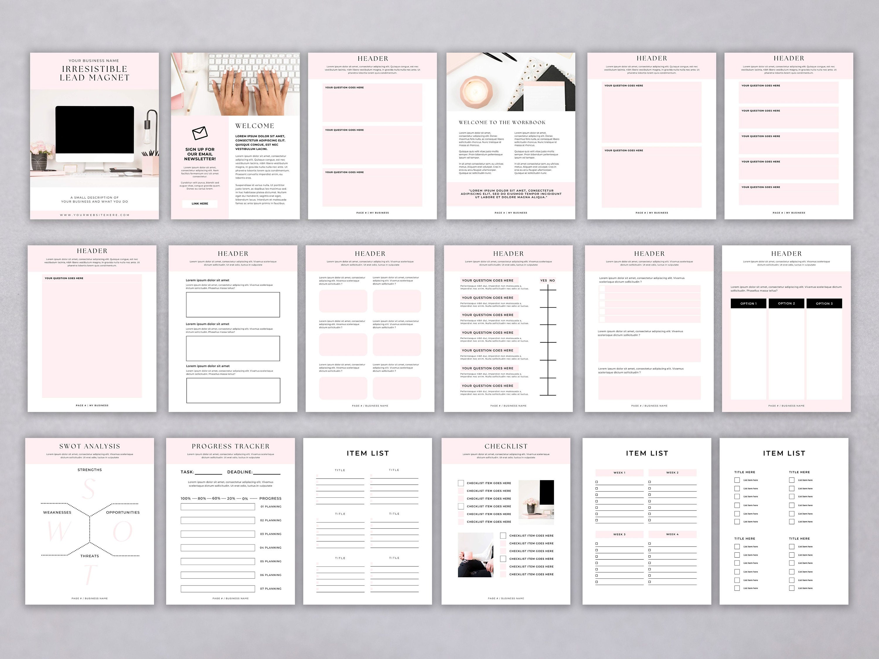 Canva Virtual Assistant Lead Magnet Template Blush Pink, - MGB15 - Etsy