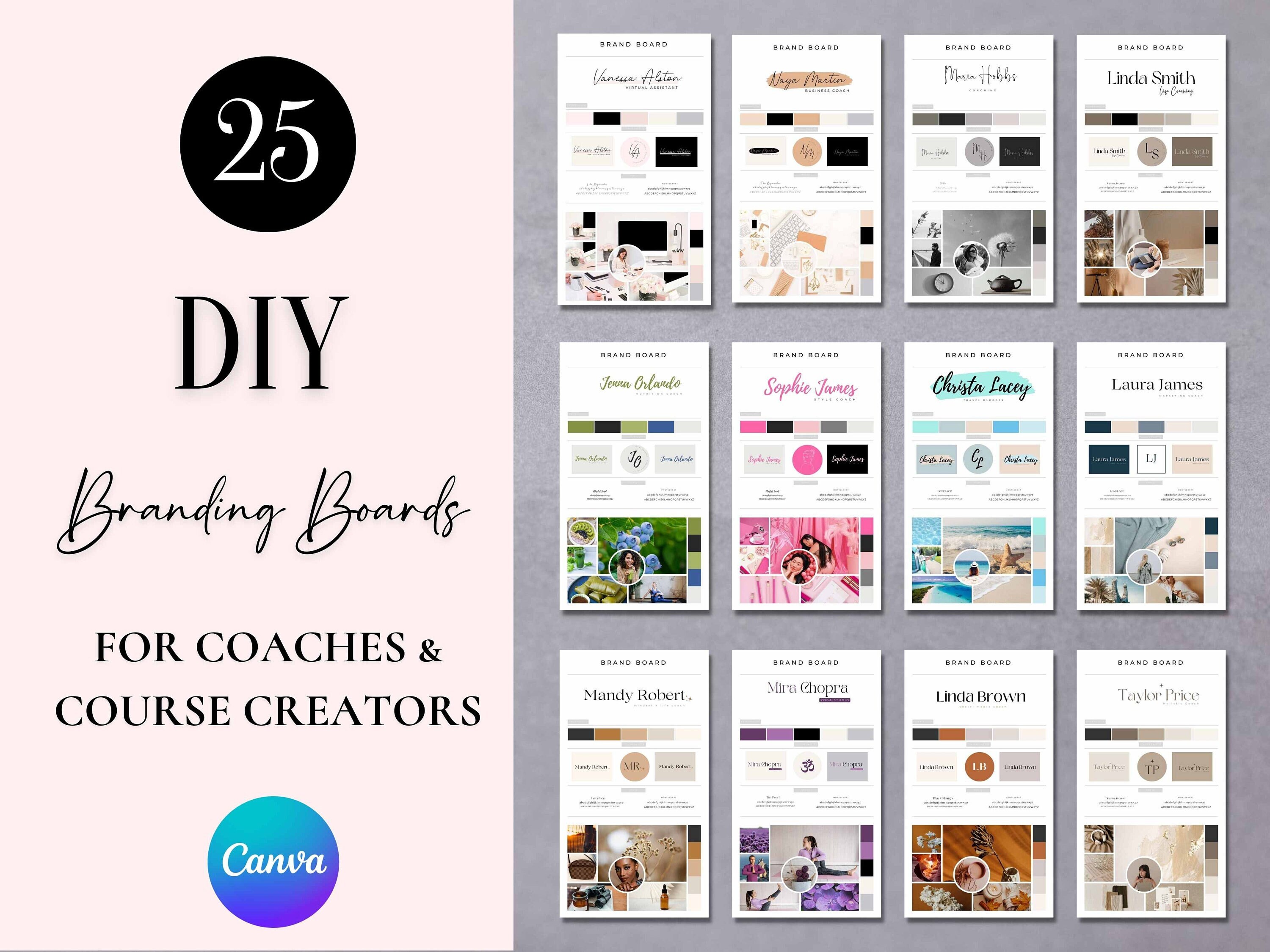 25 DIY Branding Boards, Canva Branding Kit, Personal Branding for ...