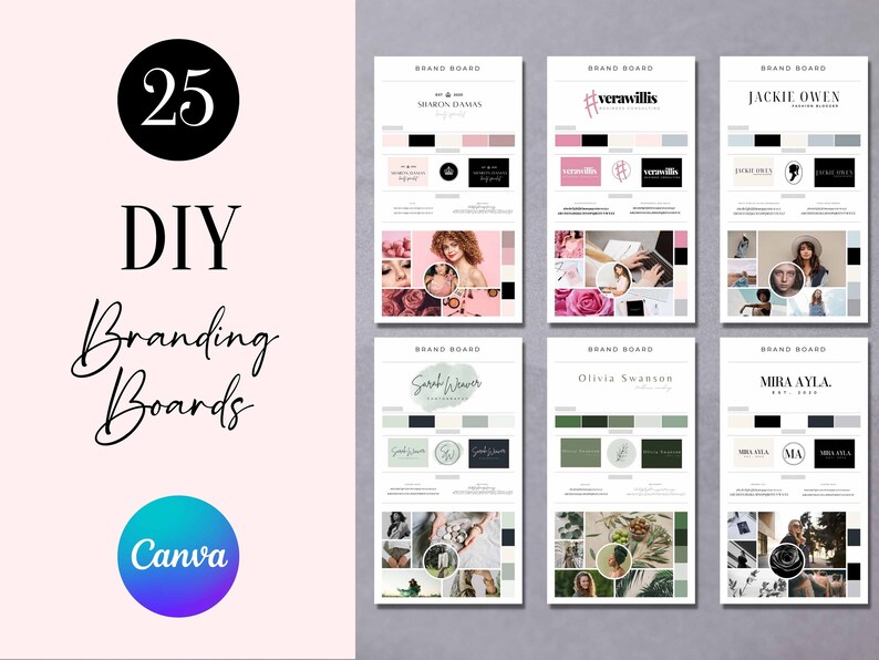 25 DIY Branding Boards, Canva Branding Kit, Personal Branding for ...