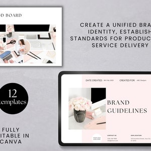 Canva Brand Guidelines Template Blush Pink, Brand Stategy Template ...