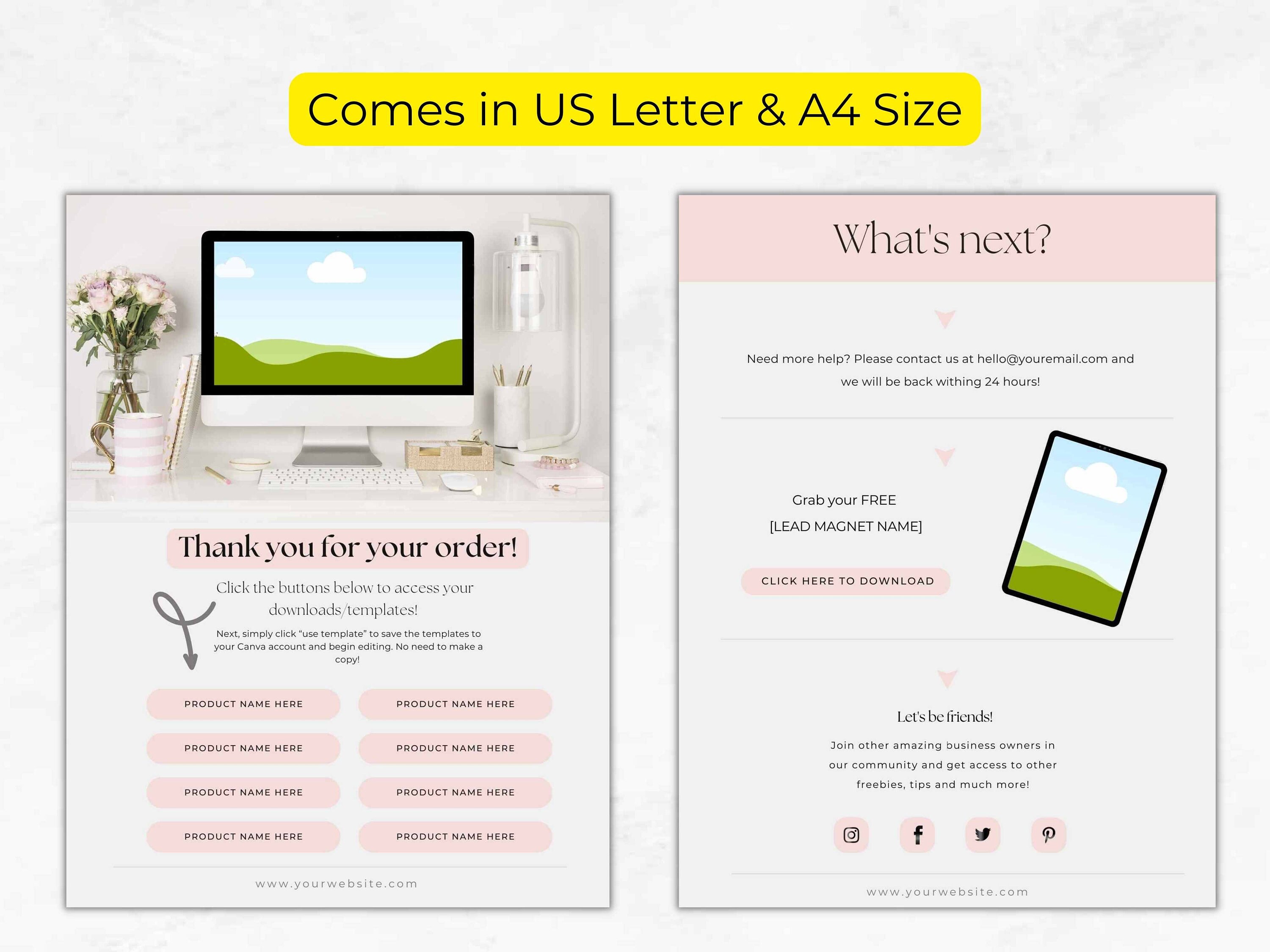 Digital Products Template BUNDLES, Download Instruction Template for ...
