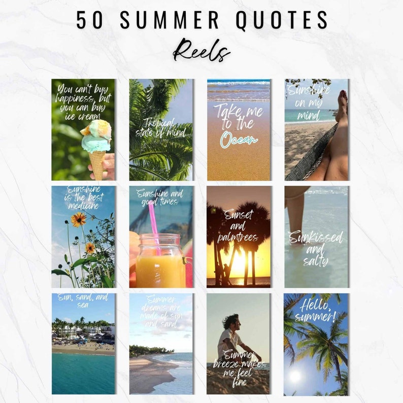 50+ Faceless Summer Quotes REELS for Instagram, FREE Summer Captions ...