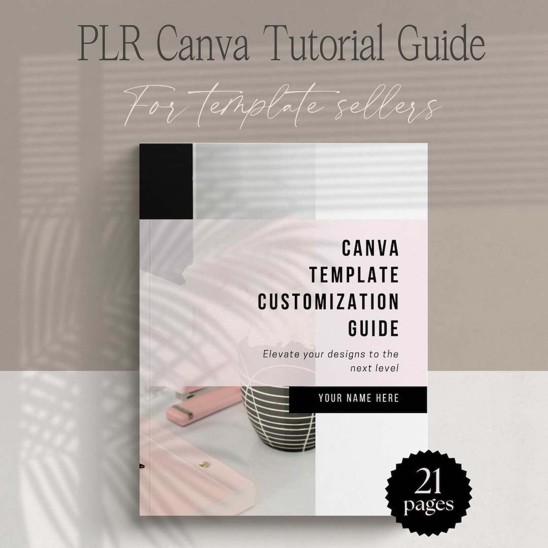 PLR Canva Tutorial Template, Canva Instructions Template, PLR Canva Ebook, Canva Guide, - LBM01 ...