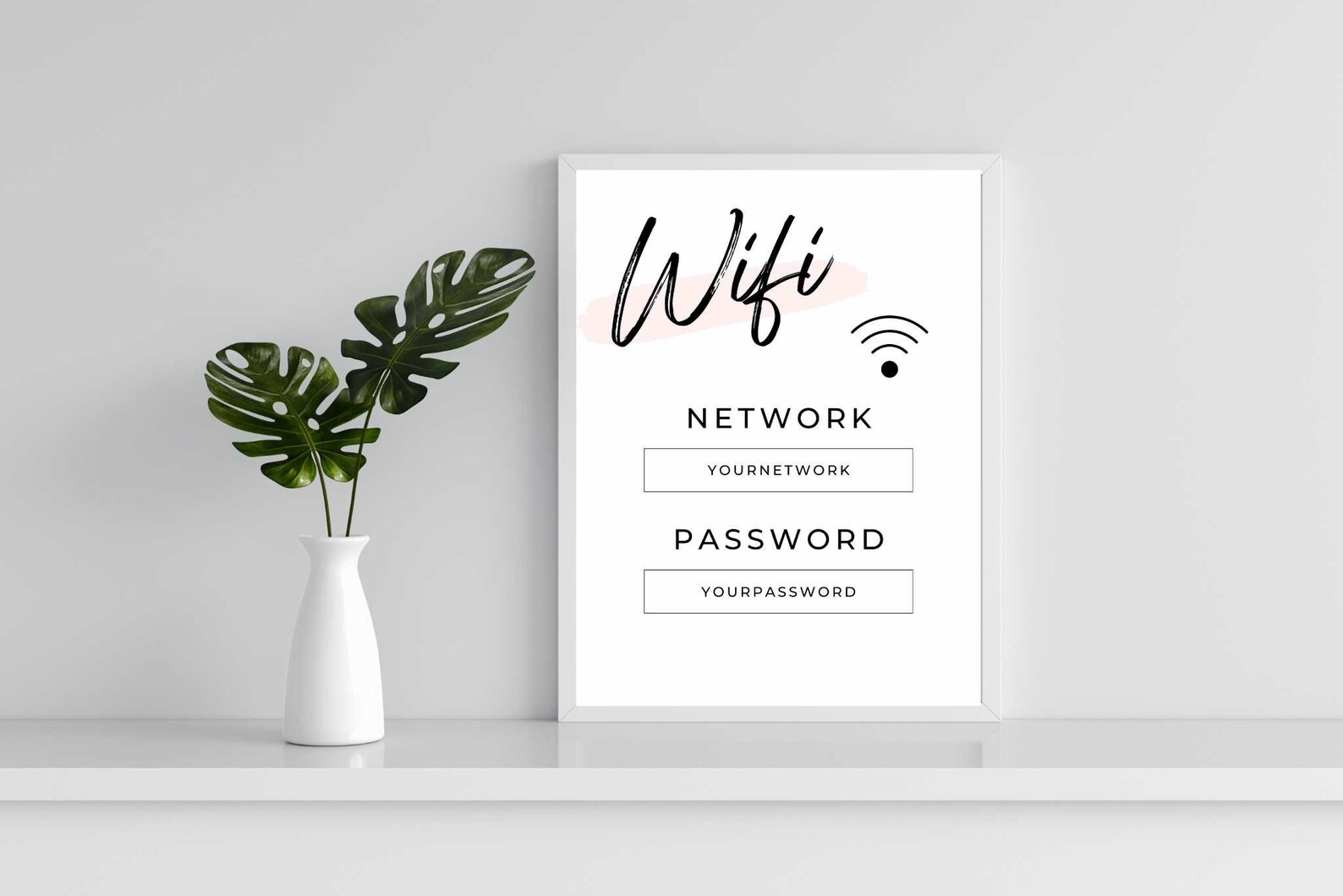 Canva Wifi Password Sign Template | Wifi Password Sign Printable ...