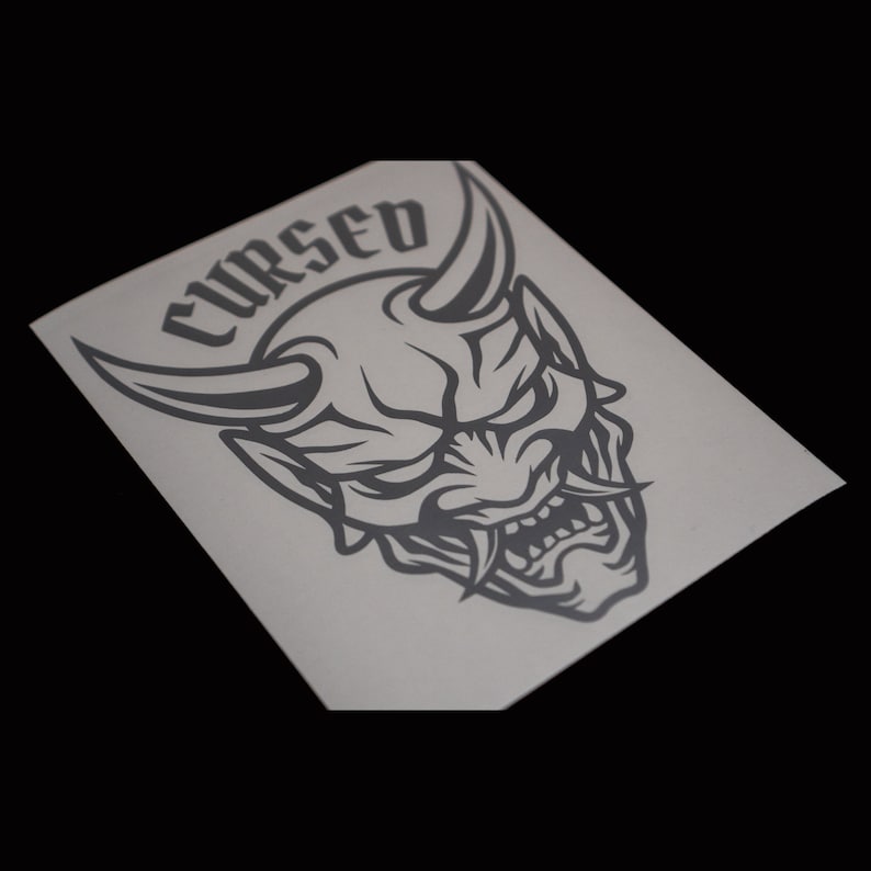 Cursed Oni Demon - Jdm Cars Stickers, Multicolored Jdm Car Accessories ...