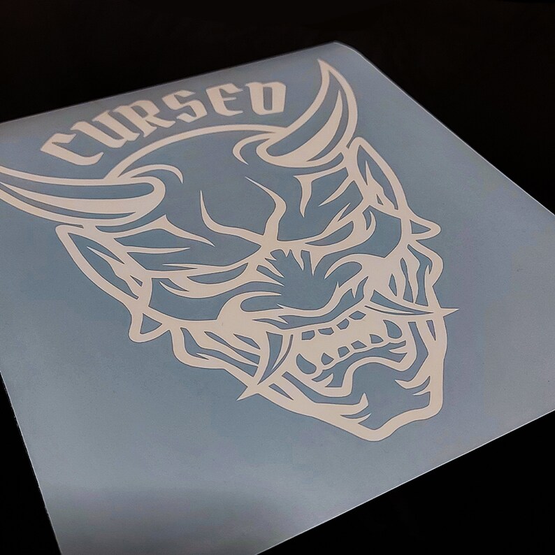 Cursed Oni Demon JDM Car Decal Sticker | Etsy UK