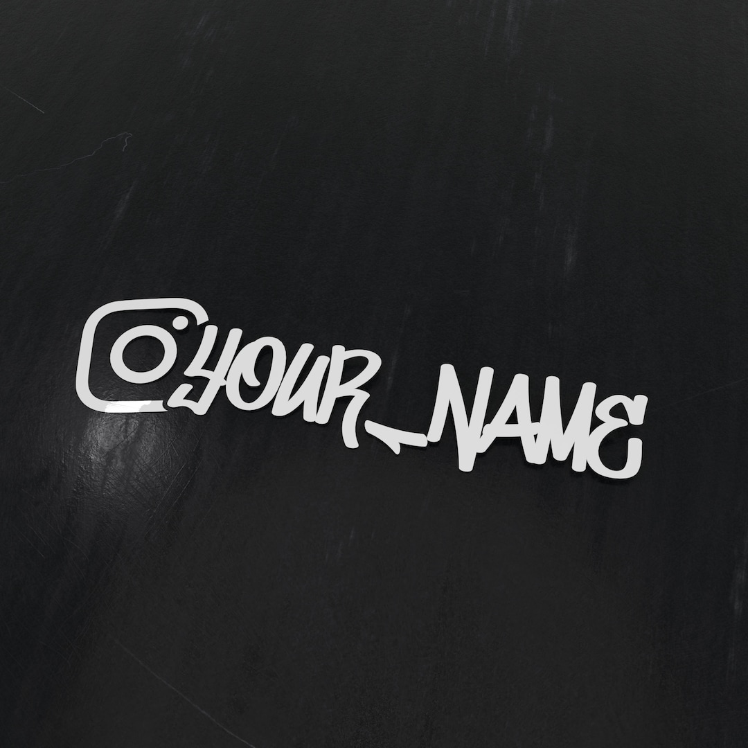 Custom Instagram Sticker, Bikes, Instagram Decal, Instagram Car Tag ...