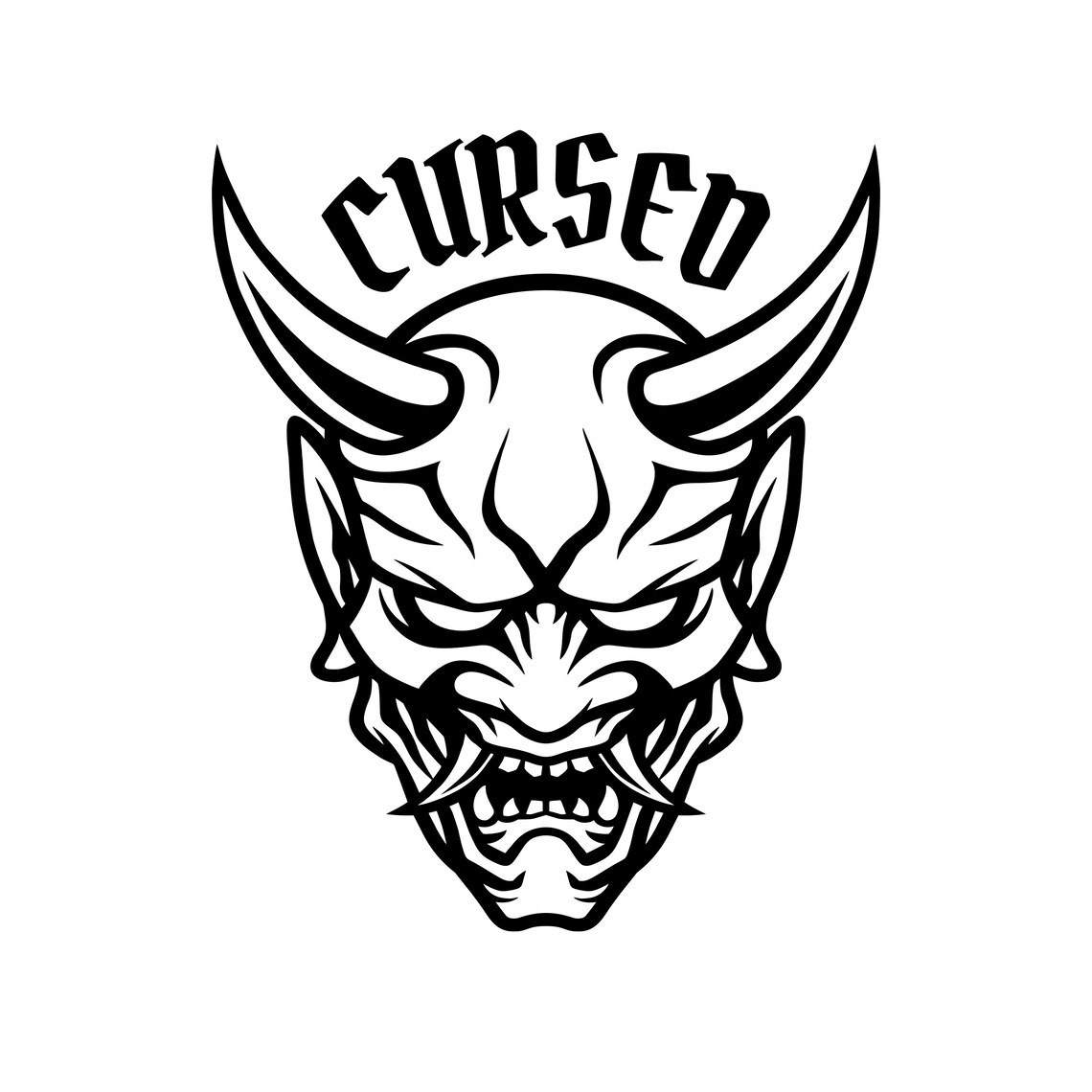 Cursed Oni Demon JDM Car Decal Sticker | Etsy UK