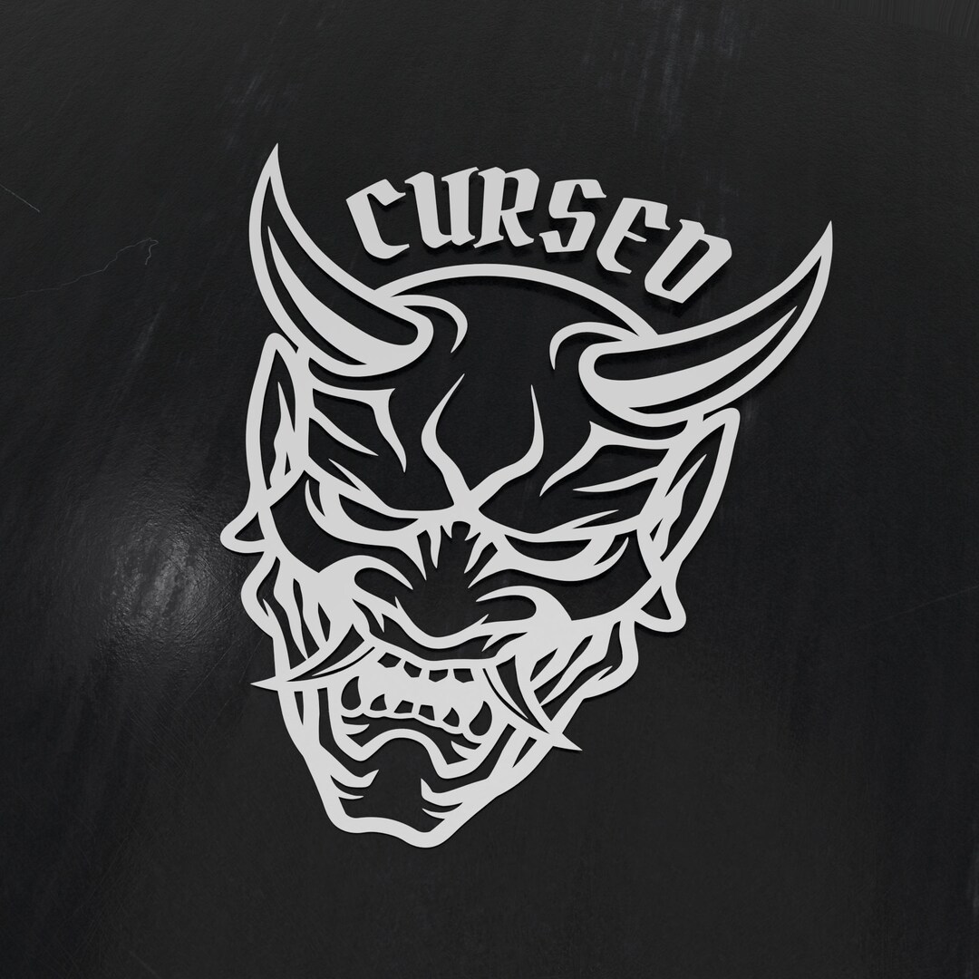 Cursed Oni Demon - Jdm Cars Stickers, Multicolored Jdm Car Accessories ...