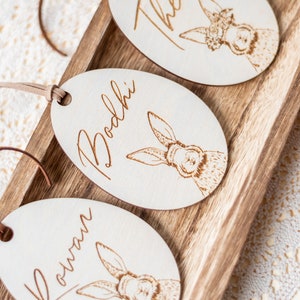 Boho Easter Basket Tag, Rustic Easter Basket Tag, Minimalist Easter Tag ...