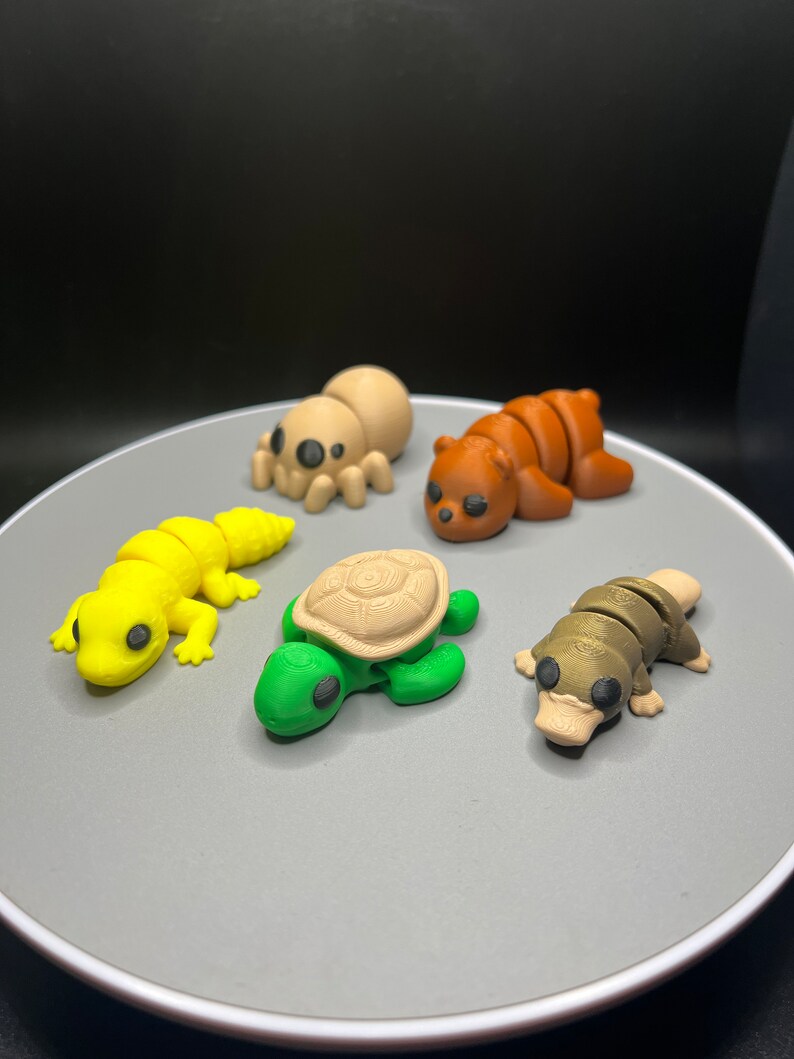 Articulating Bear ZOU3D 3D Printed Fidget Toy Keychain - Etsy