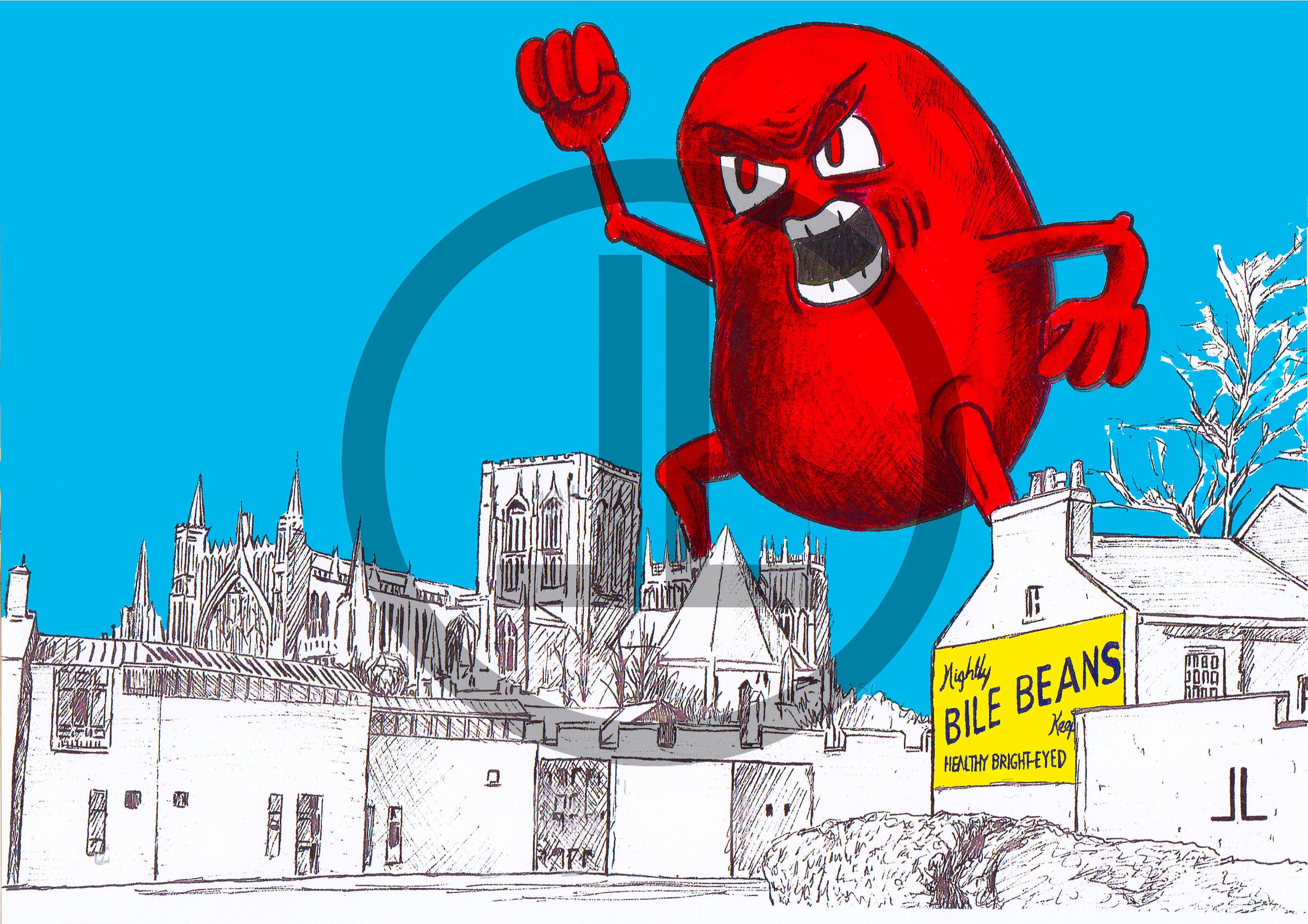 Attack of the Killer Bean, Bile Beans Sign, York Prints & Cards - Etsy