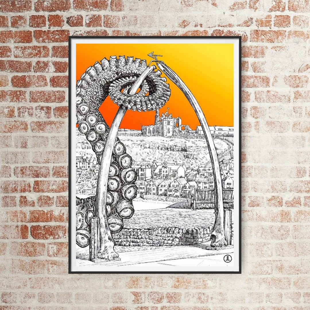 The West Cliff, Whitby - Art Print - Etsy
